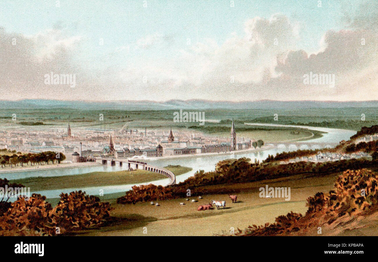 Perth, Scotland, Victorian illustration Stock Photo - Alamy