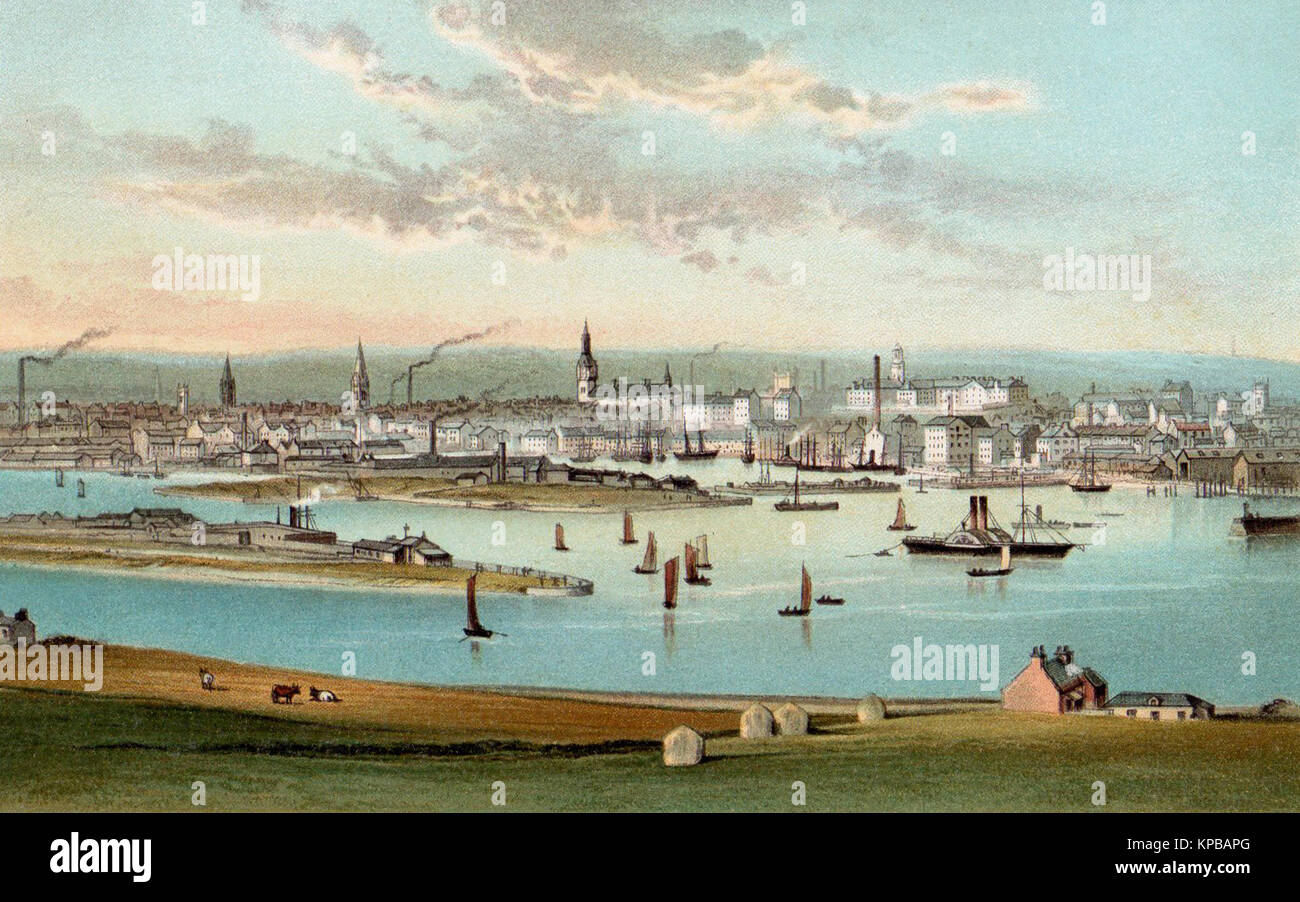 Aberdeen, Scotland, Victorian illustration Stock Photo - Alamy