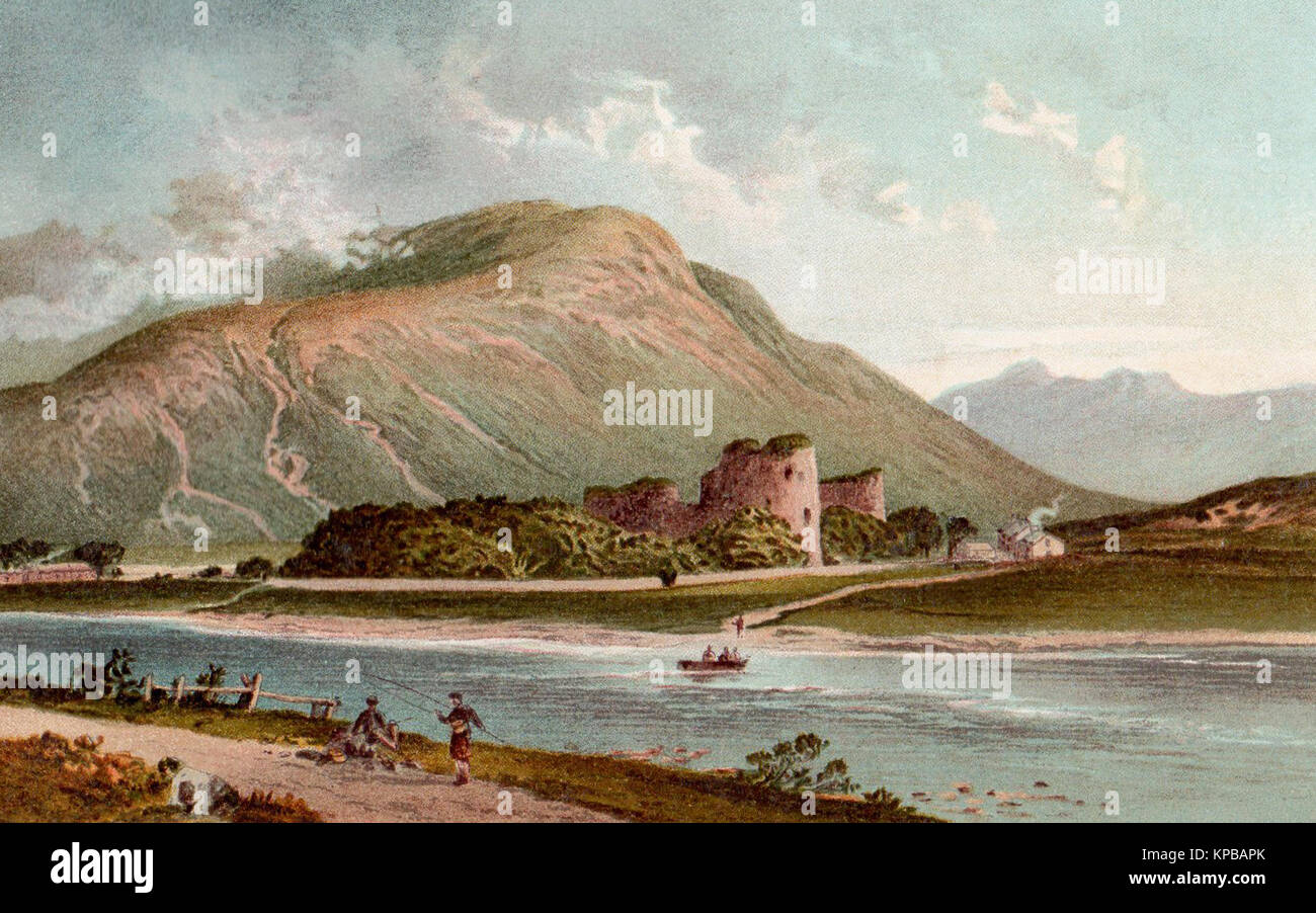 Inverlochy Castle, Scotland, Victorian illustration Stock Photo - Alamy