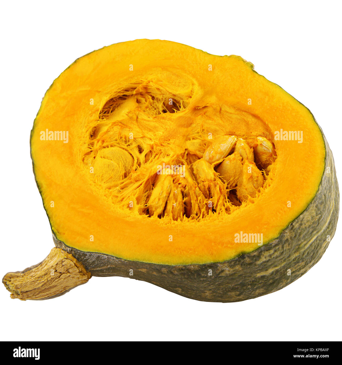 Half pumpkin isolated on white background with clipping path for ...