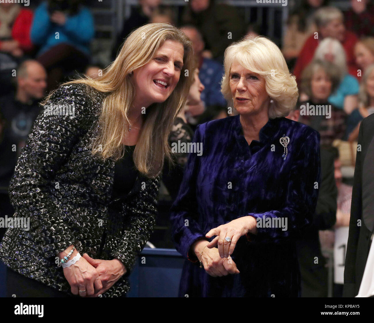 The Duchess of Cornwall speaks to eventer Kristina Cook at the London ...