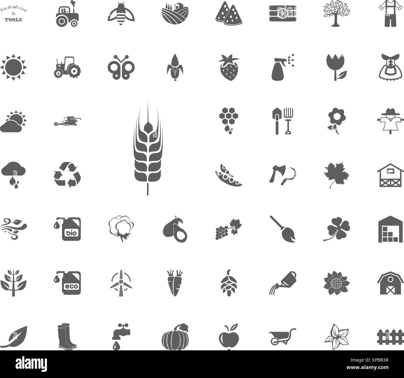 Millet icon. Gardening and tools vector icons set Stock Vector Image ...