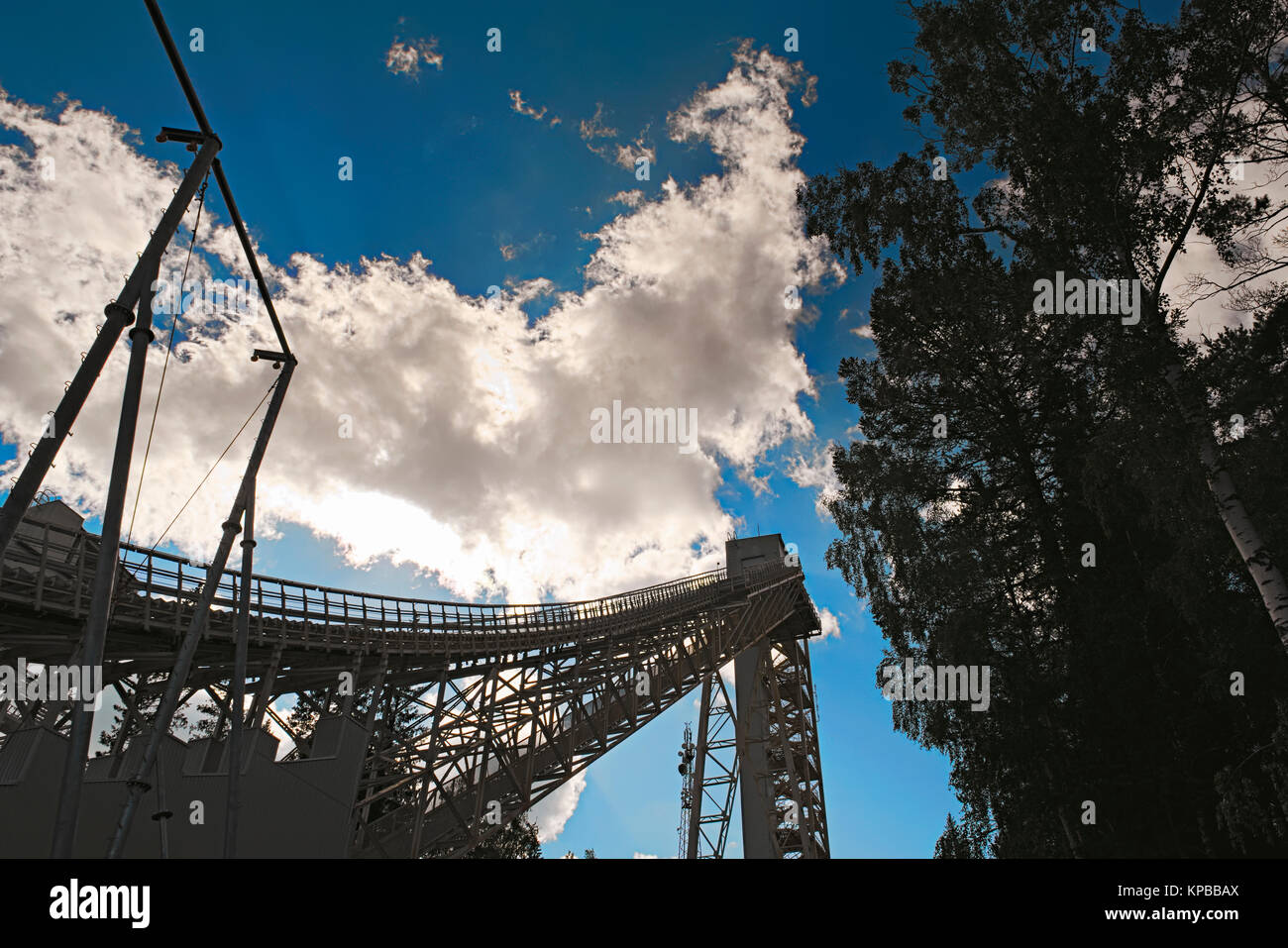 Metal structures of a large ski jumping Stock Photo - Alamy