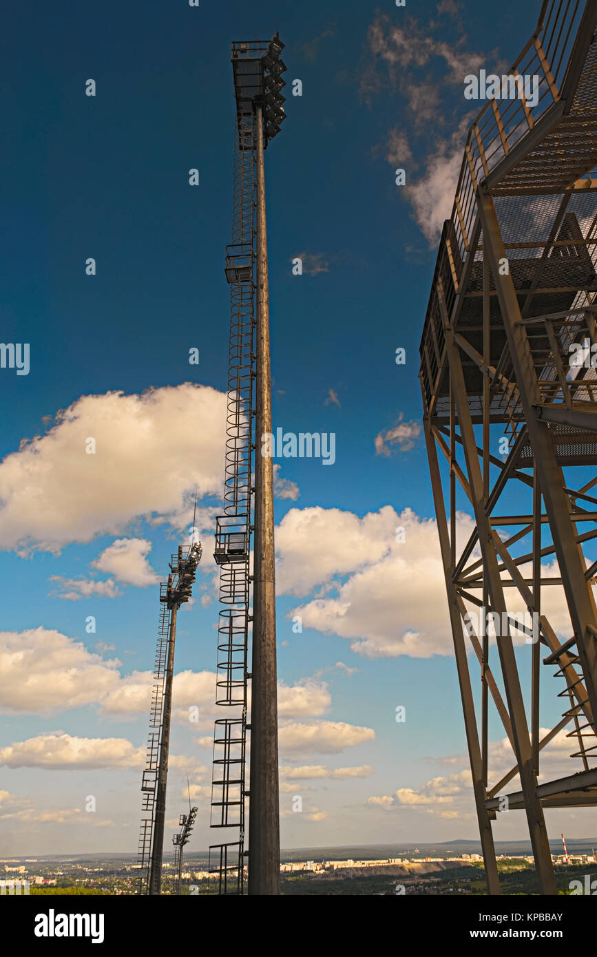 Metal structures of a large ski jumping Stock Photo - Alamy