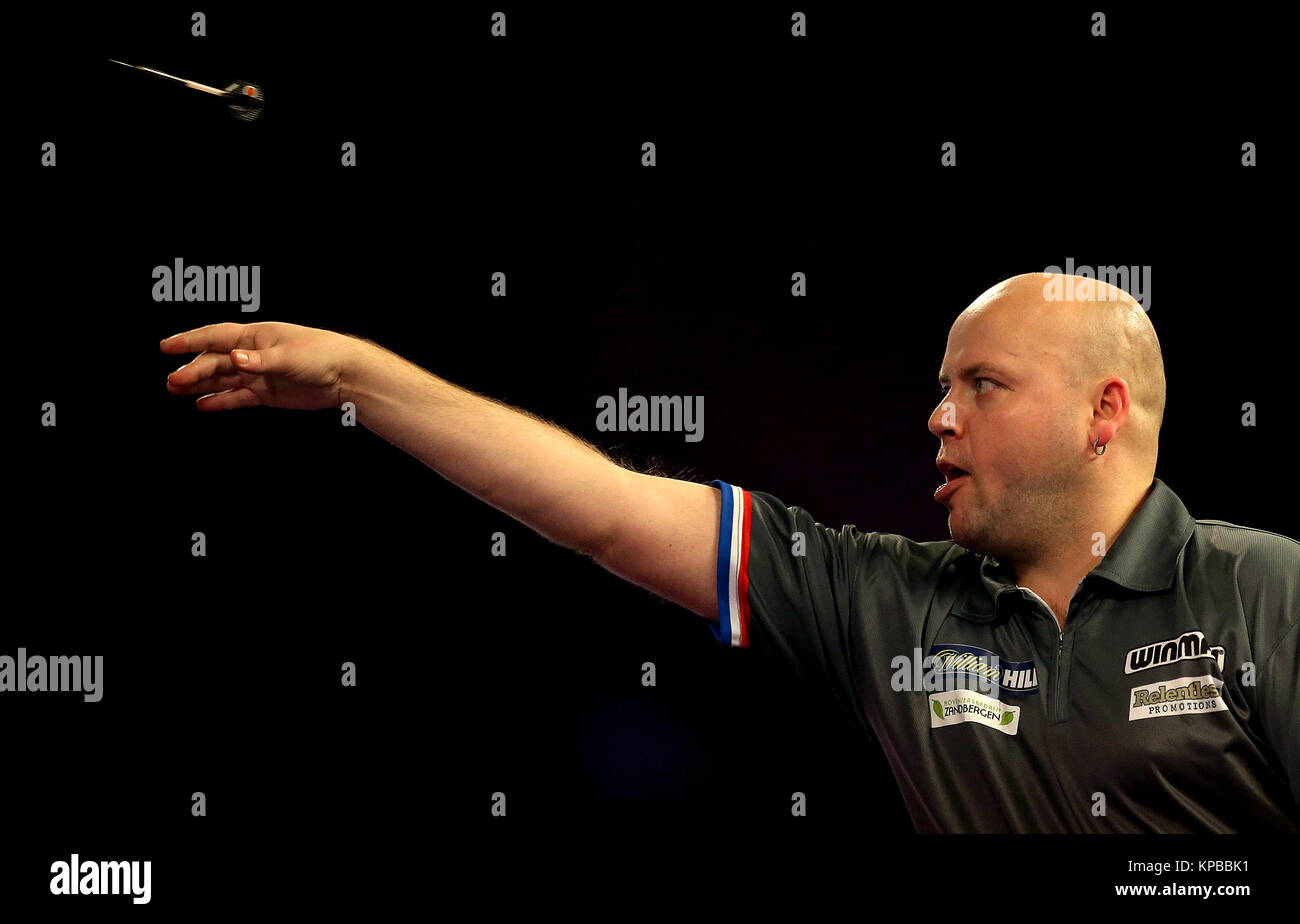 Christian Kist in action during day one of the William Hill World Darts ...