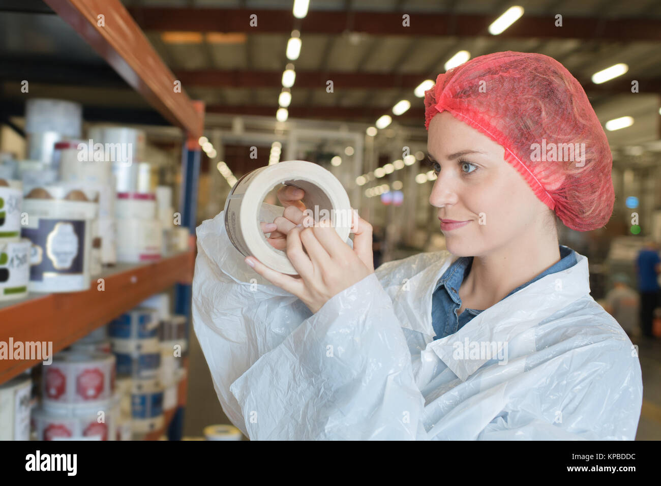 worker in distribution warehouse Stock Photo - Alamy