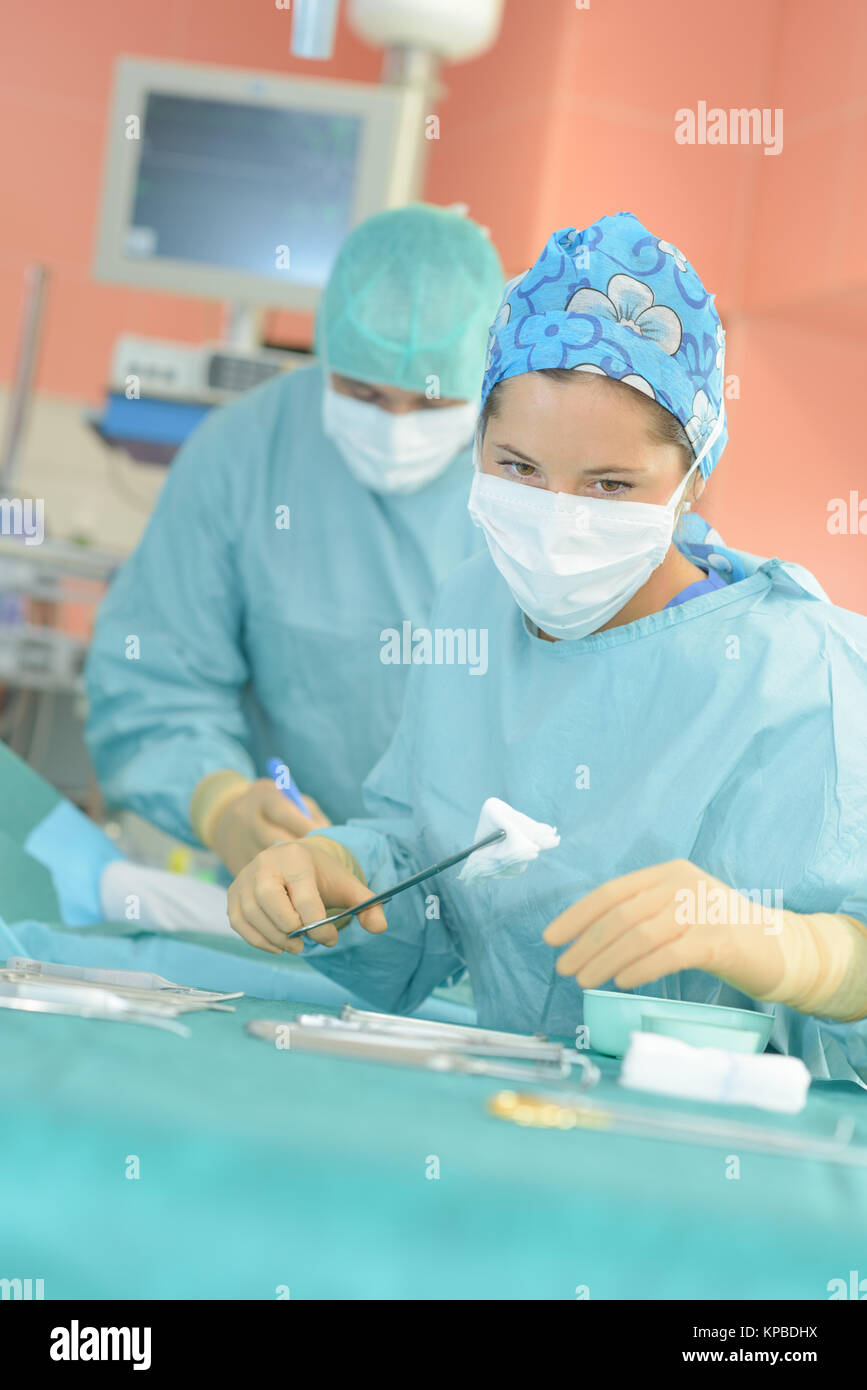 on the operation table Stock Photo - Alamy