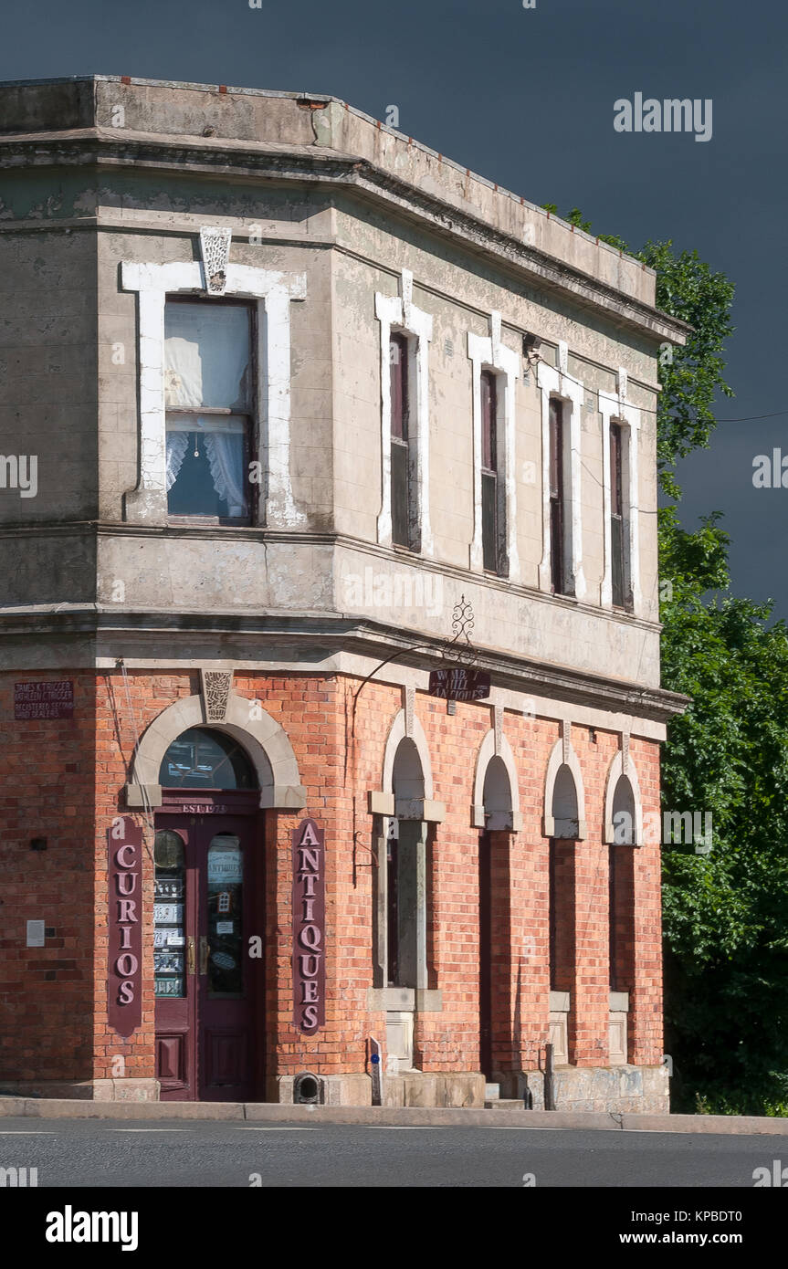 Colonial-era Victorian buildings in Vincent Street, Daylesford, in the ...