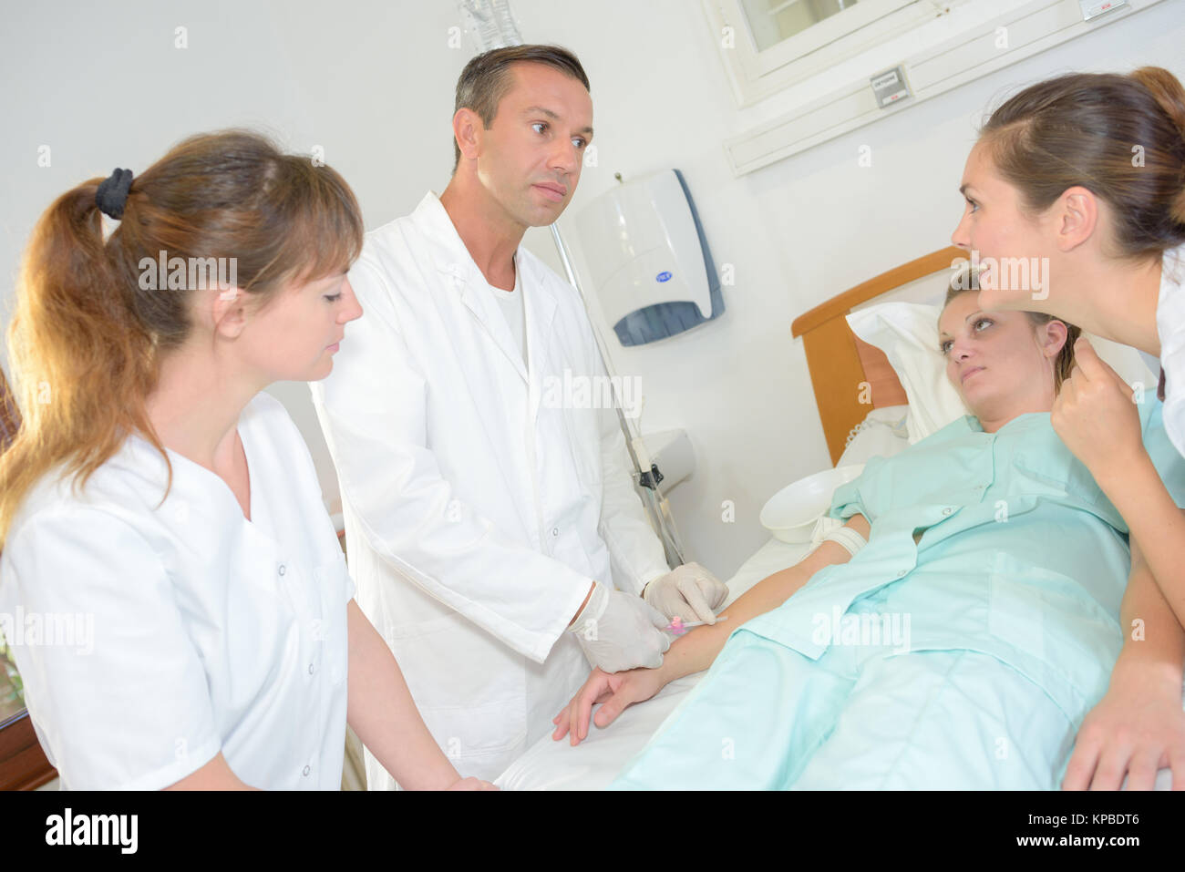 a visit in the hospital Stock Photo - Alamy
