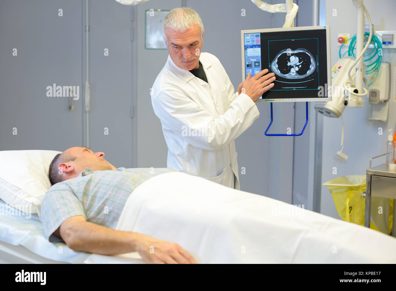 doctor using a modern device in the hospital Stock Photo - Alamy