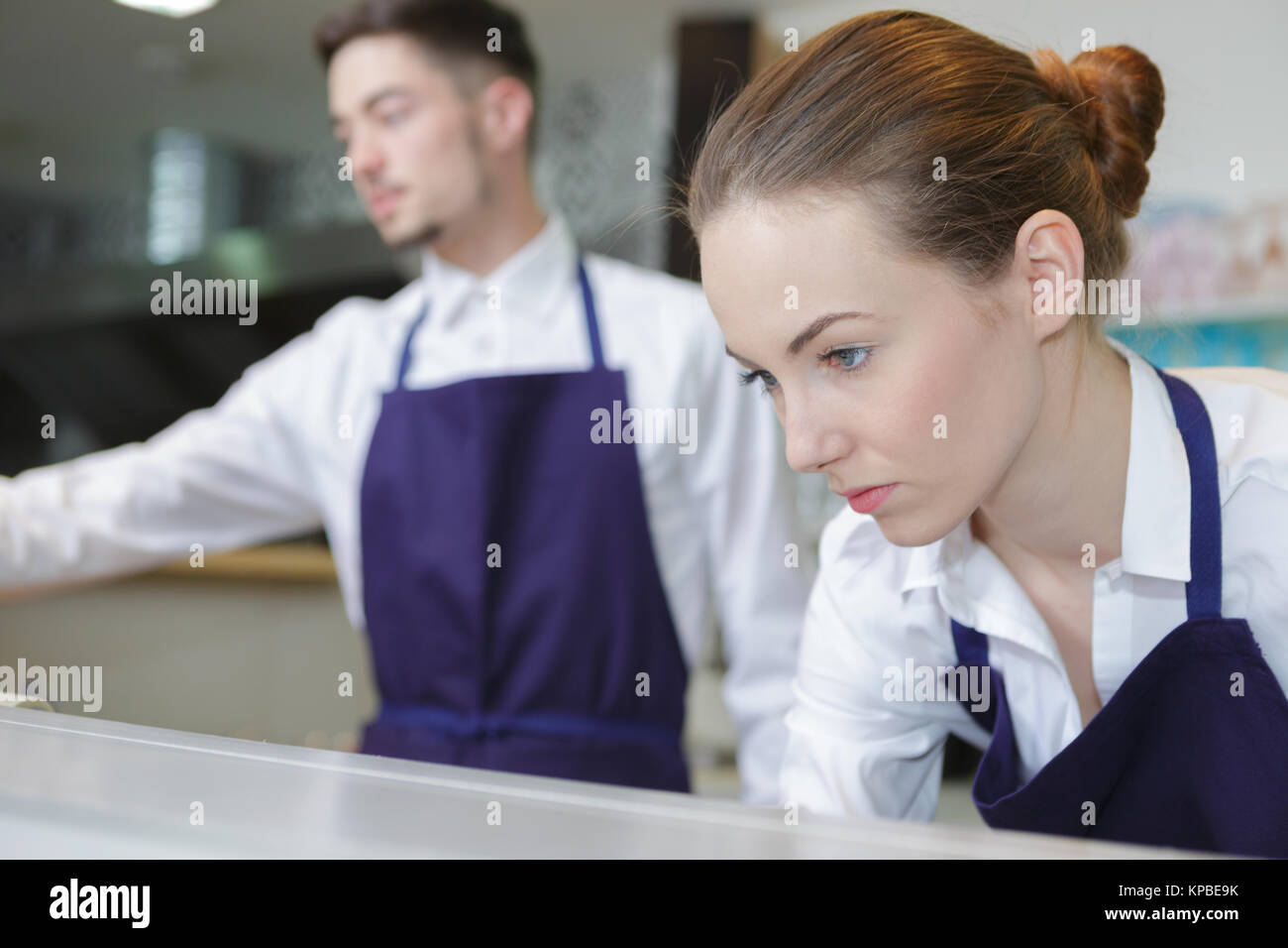 portrait of female bartender at work Stock Photo - Alamy