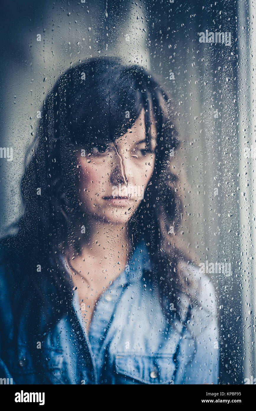 Portrait of sad woman Stock Photo - Alamy