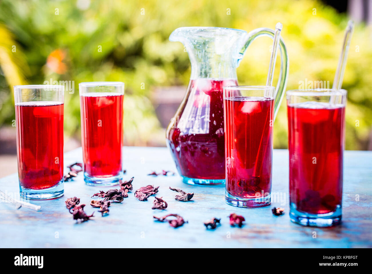 Hibiscus flower juice hi-res stock photography and images - Alamy