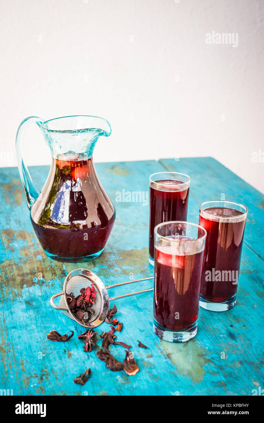 Hibiscus flower juice hi-res stock photography and images - Alamy
