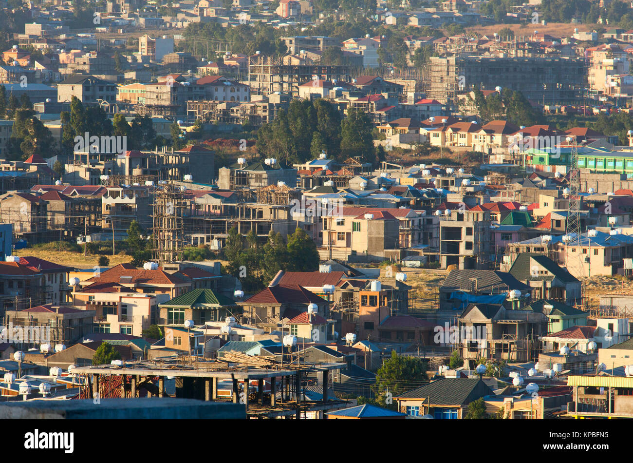 ETHIOPIA ADDIS ABABA DECEMDER 06,2013. Streets of the capital of ...