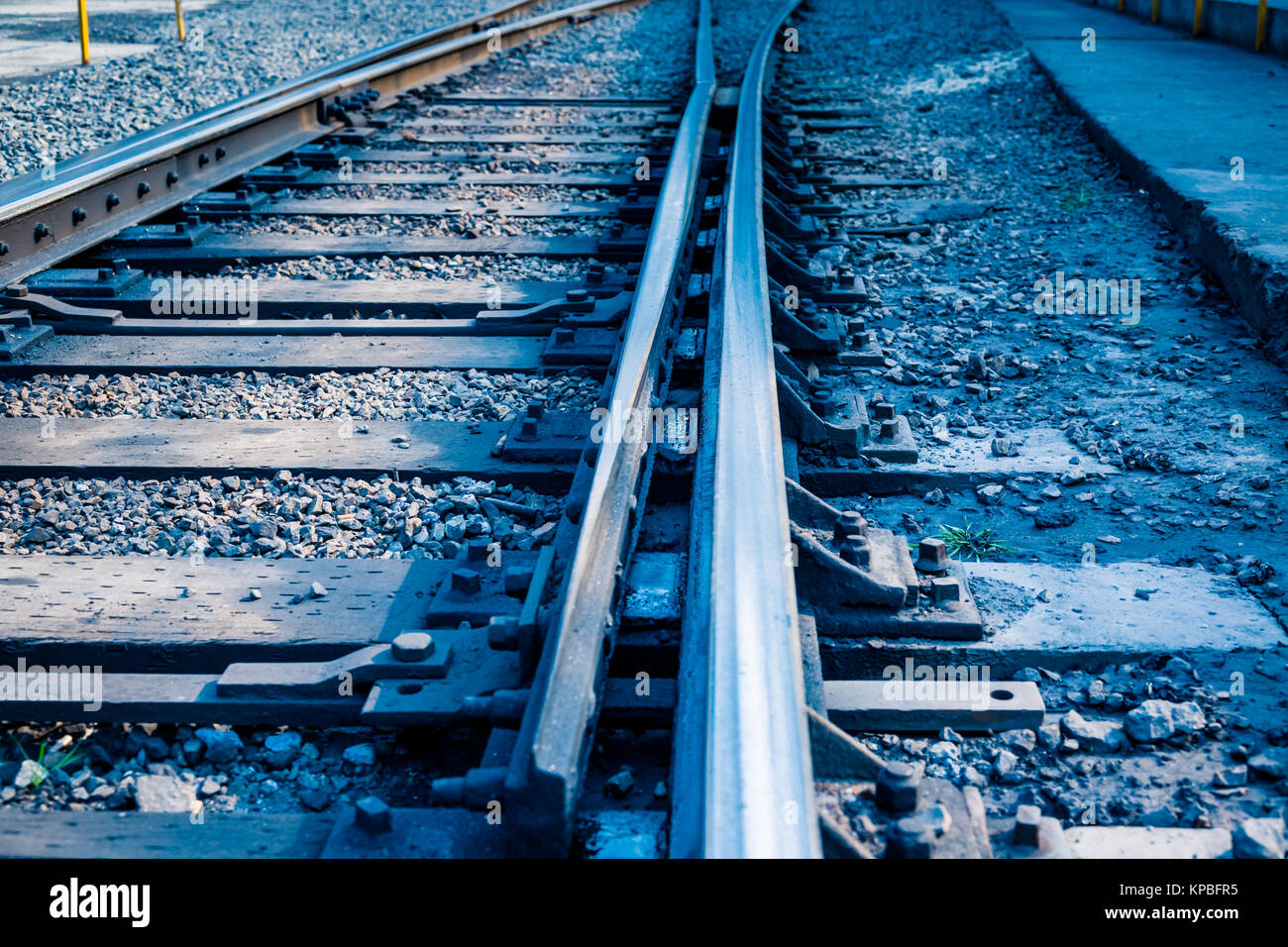 detail shot of railroad Tracks Stock Photo - Alamy
