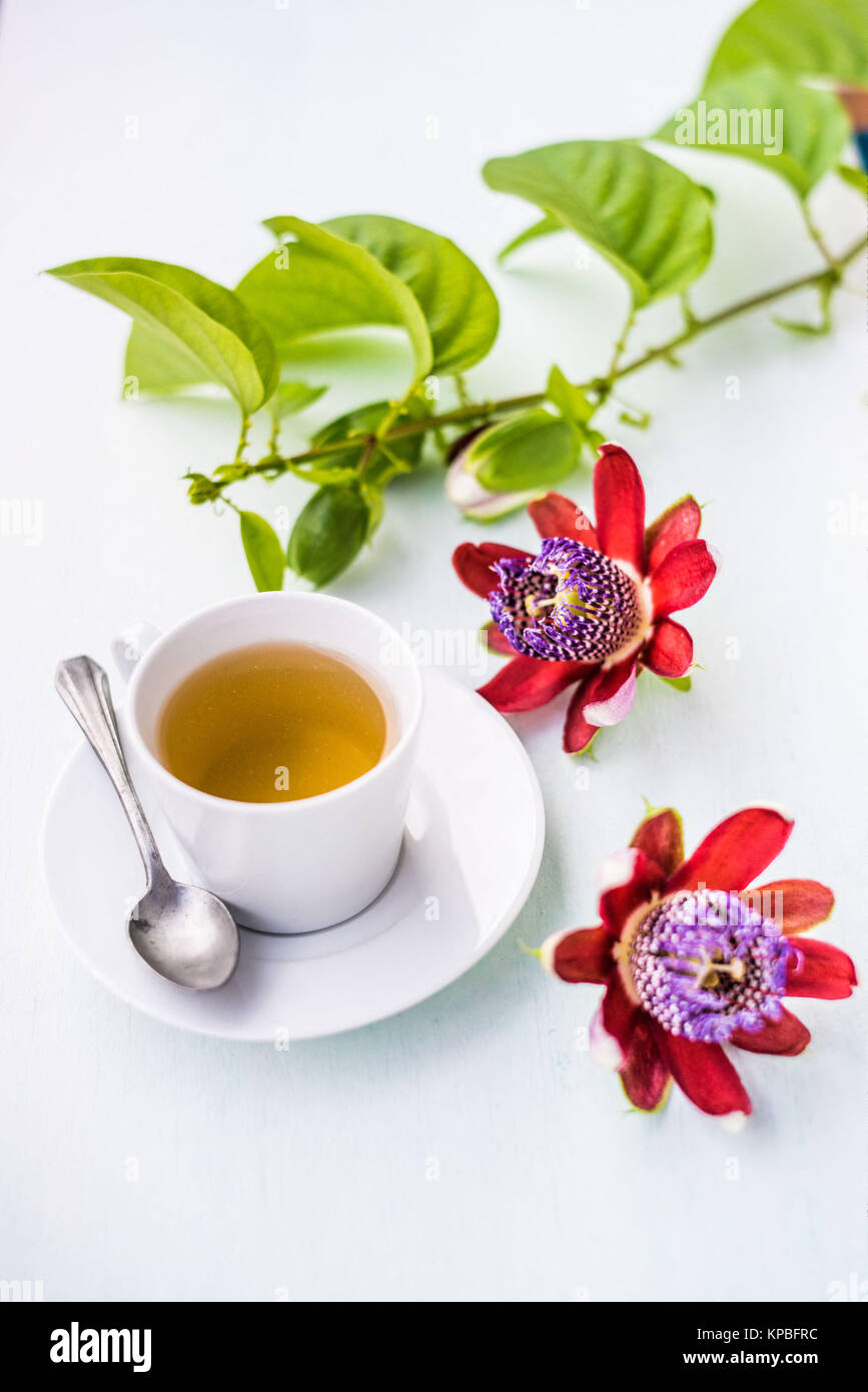 Herbal tea of passiflora Stock Photo - Alamy