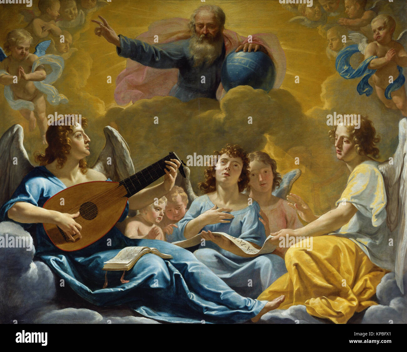 Philippe de Champaigne - Concert of angels, or God the Father creating ...