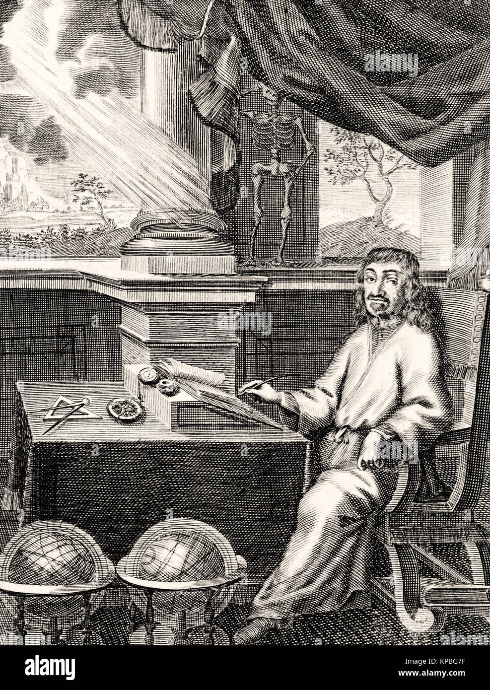 Rene Descartes - French philosopher and mathematician Stock Photo - Alamy