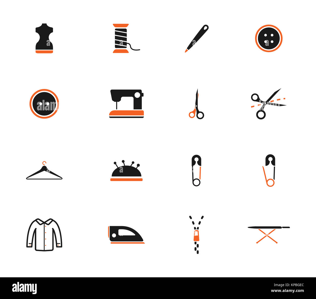 Tailoring simply icons Stock Photo - Alamy