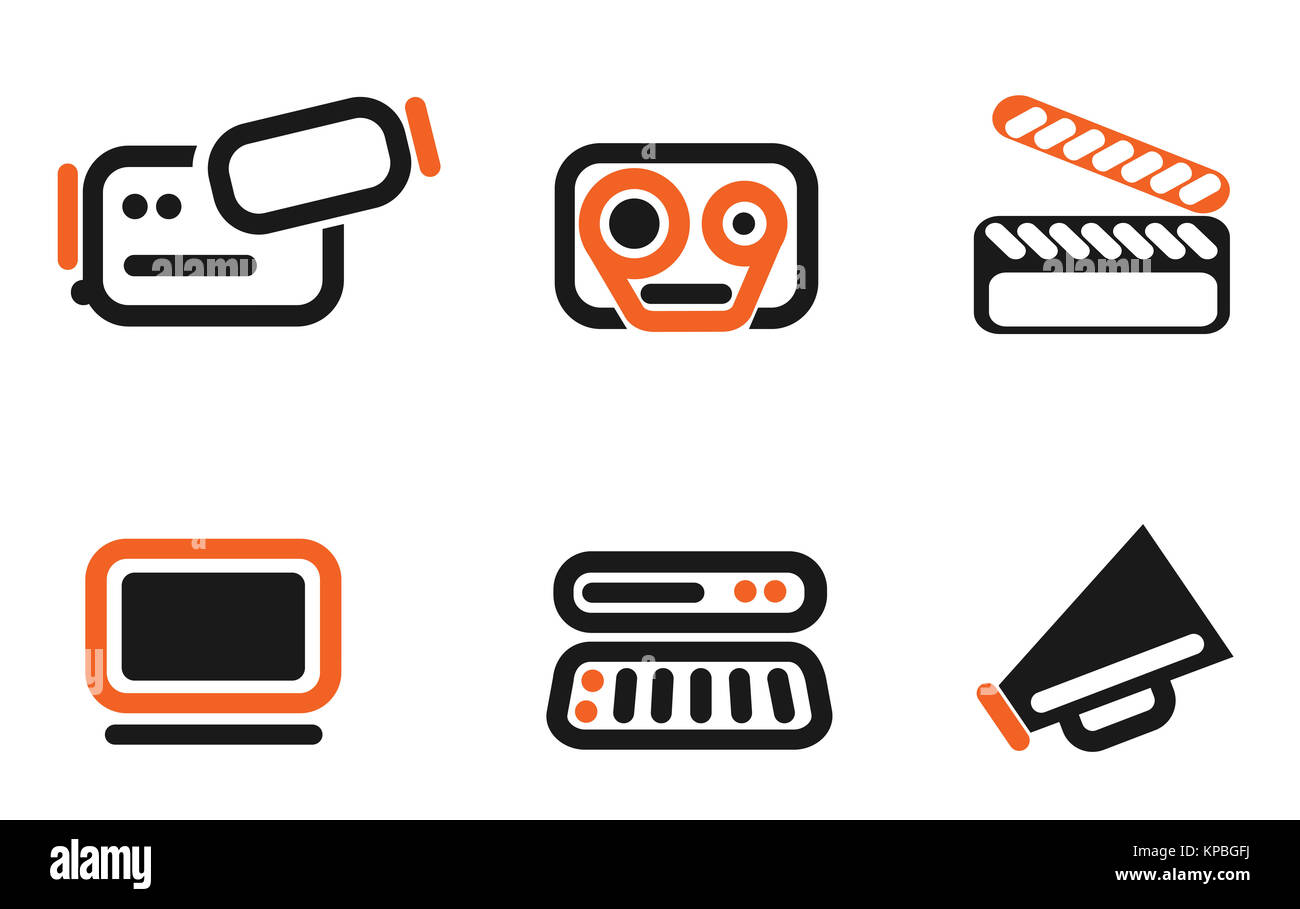 video icon set Stock Photo - Alamy