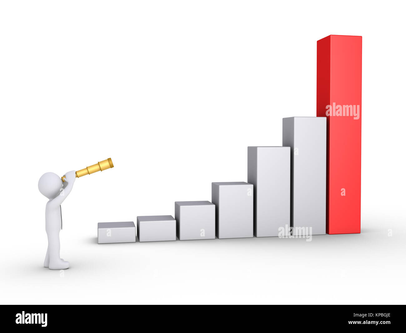 Man look at the graph Cut Out Stock Images & Pictures - Alamy