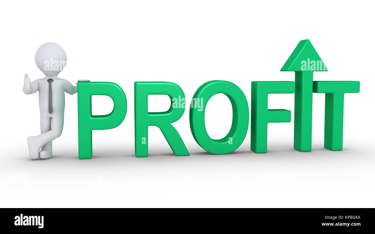 Growing profit of businessman Stock Photo - Alamy
