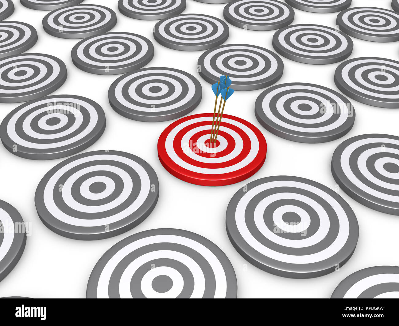 Many targets one right Stock Photo - Alamy