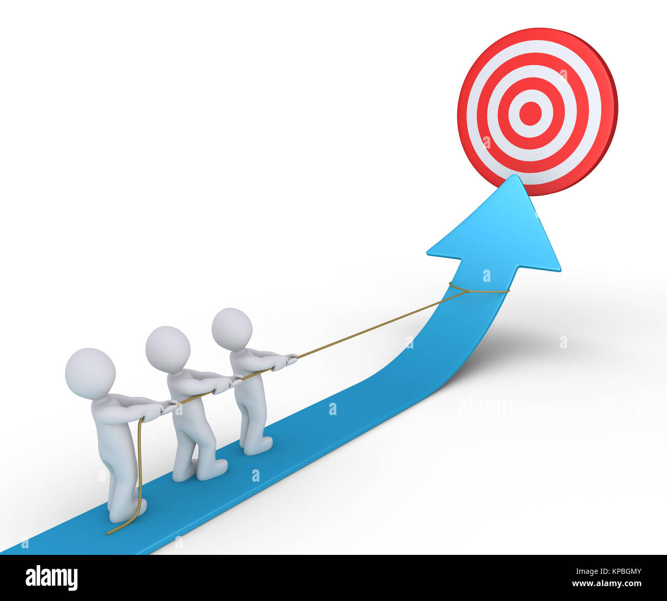 People pulling arrow upwards Stock Photo - Alamy