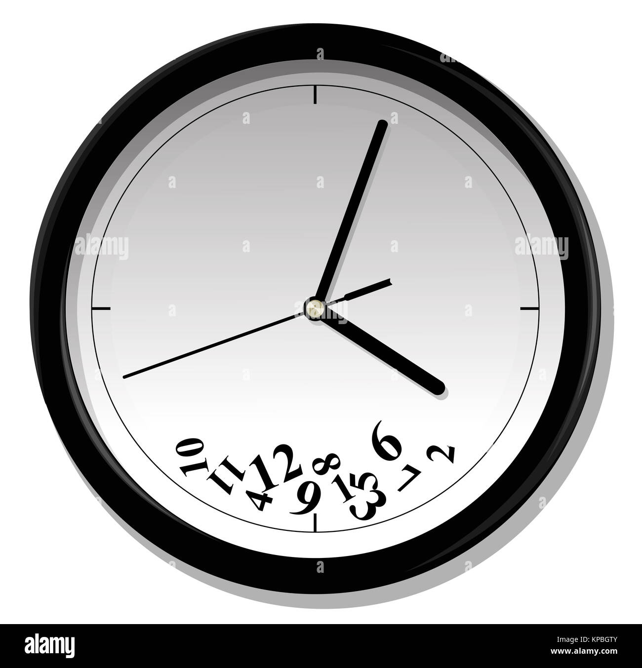 Clock icon on white background Stock Photo - Alamy