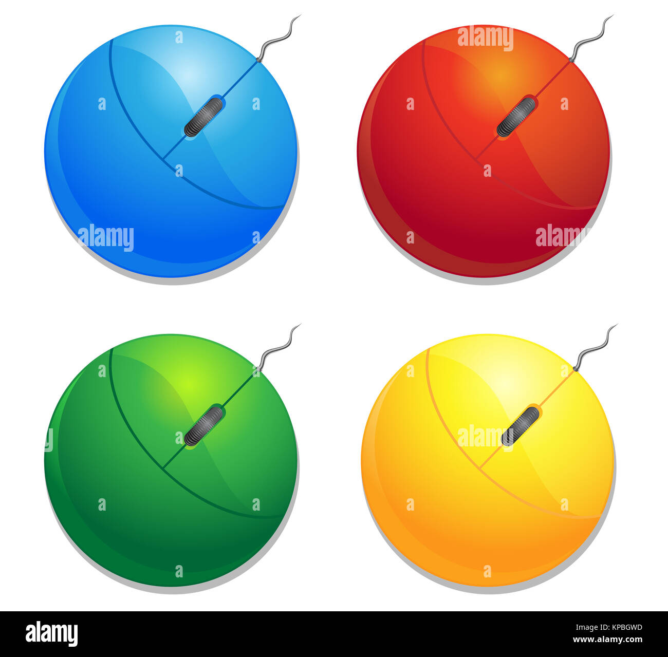 Color computer mouses Stock Photo - Alamy