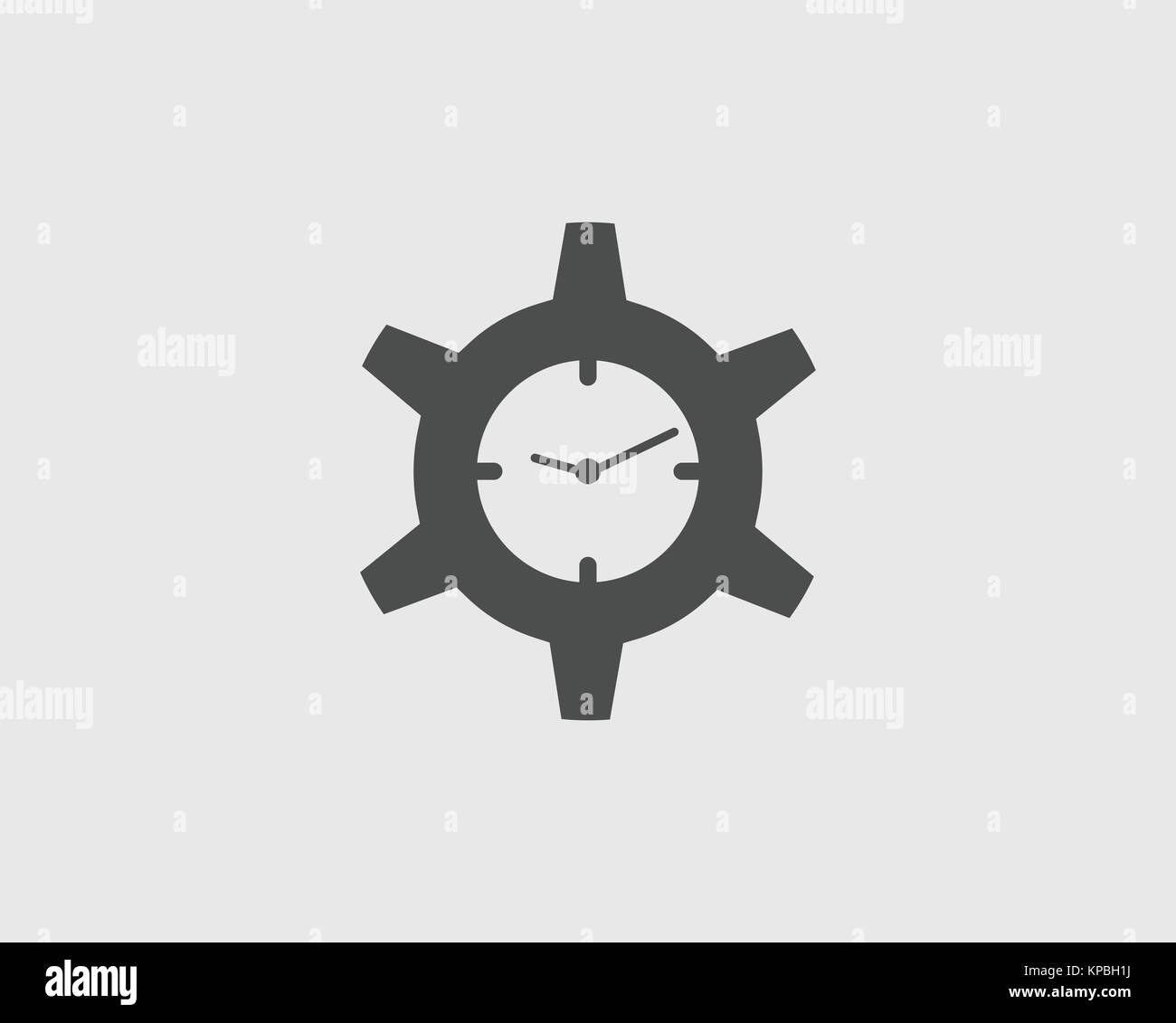 Clock Icon in gray Background Stock Vector Image & Art - Alamy