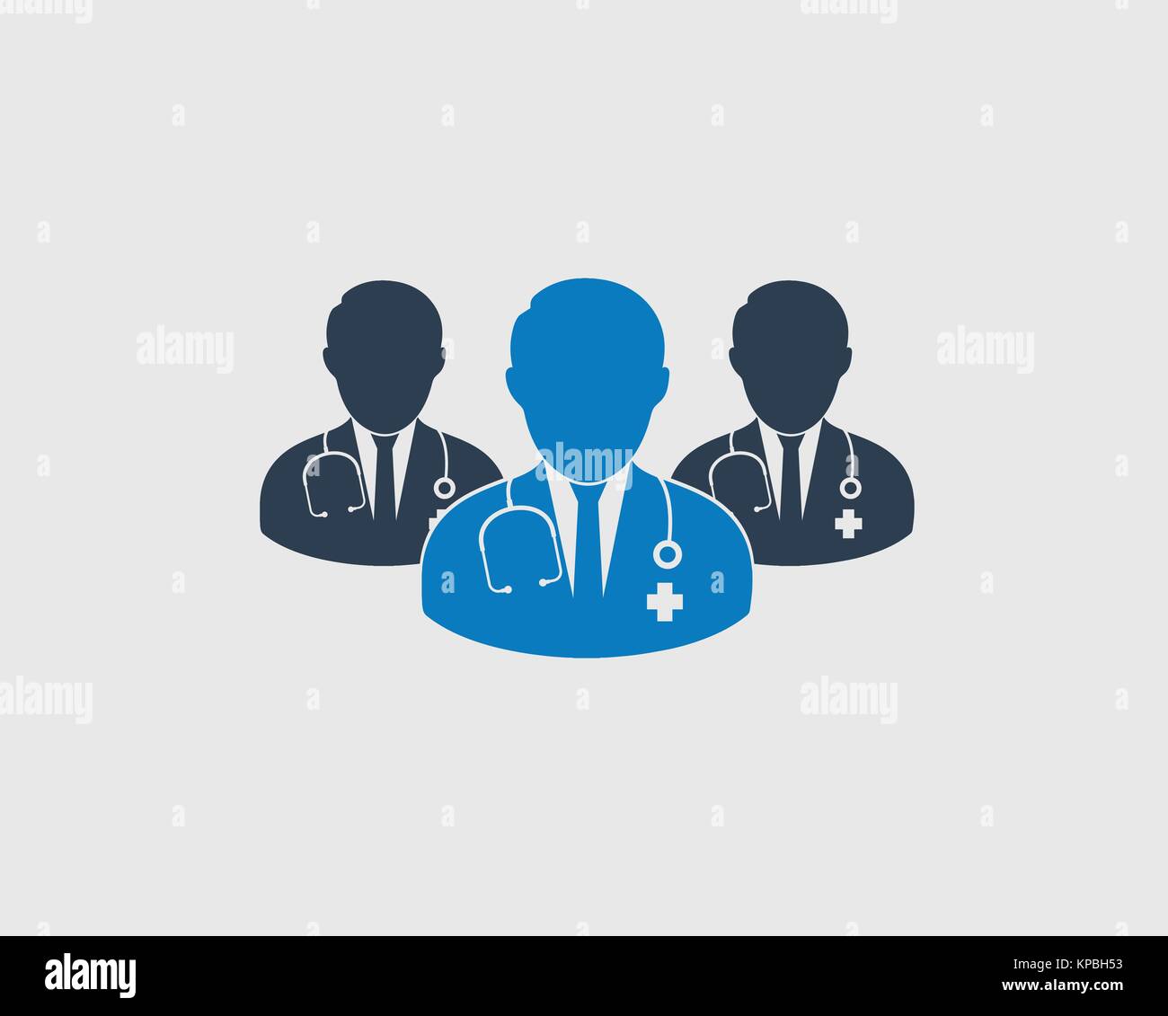 Doctor Team Icon on gray Background Stock Vector Image & Art - Alamy