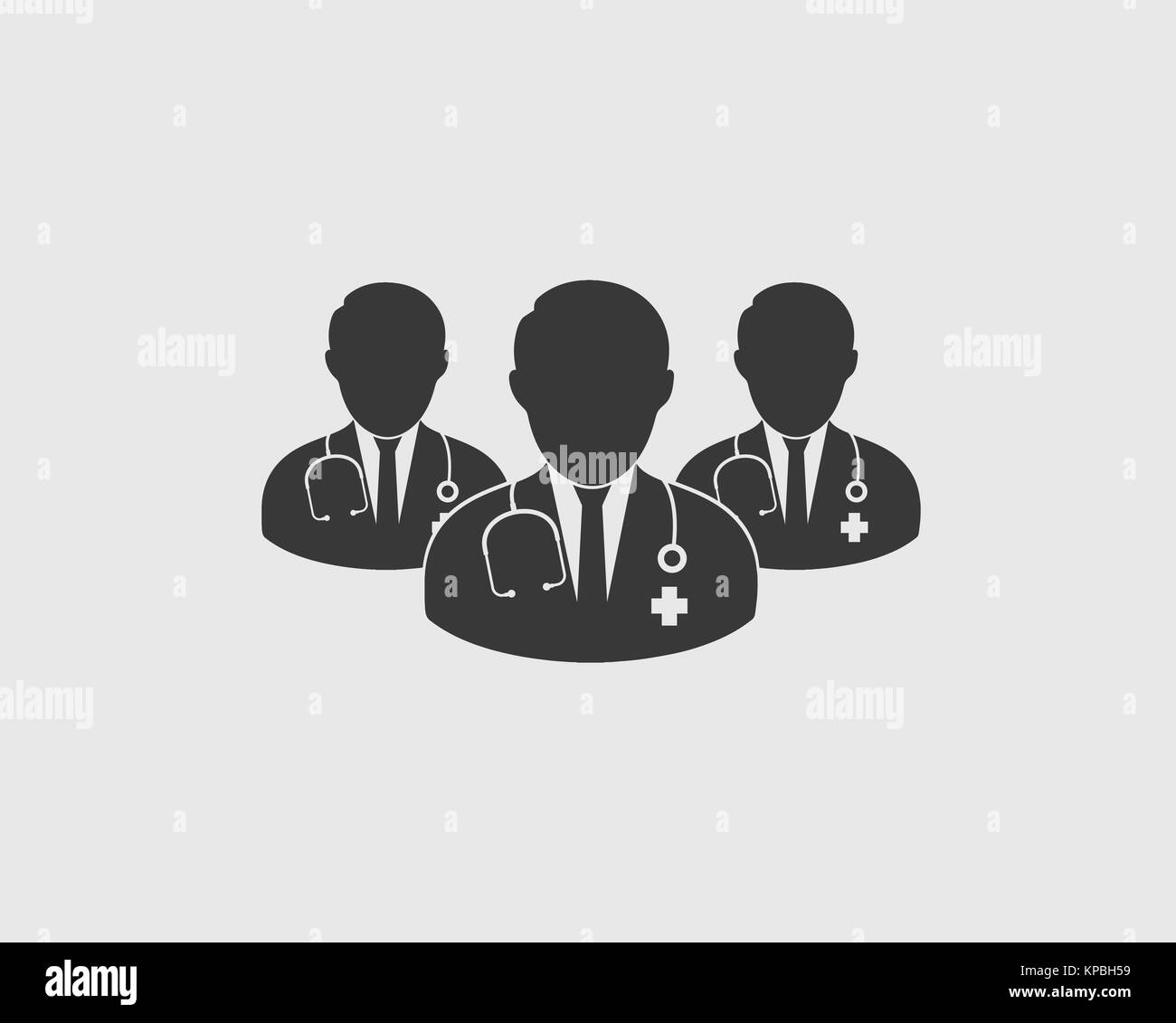 Doctor Team Icon on gray Background Stock Vector Image & Art - Alamy