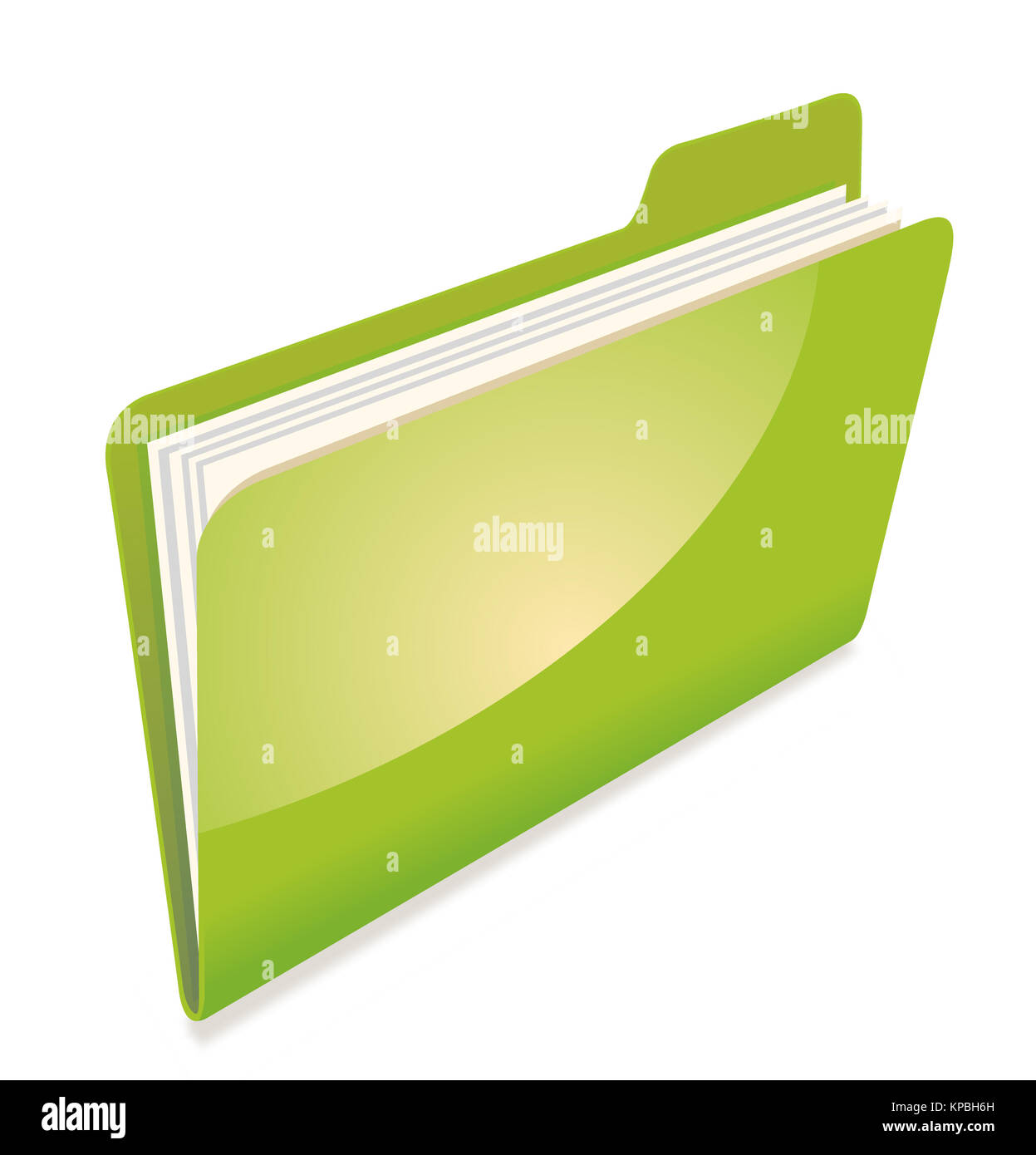 Green file folder icon Stock Photo - Alamy