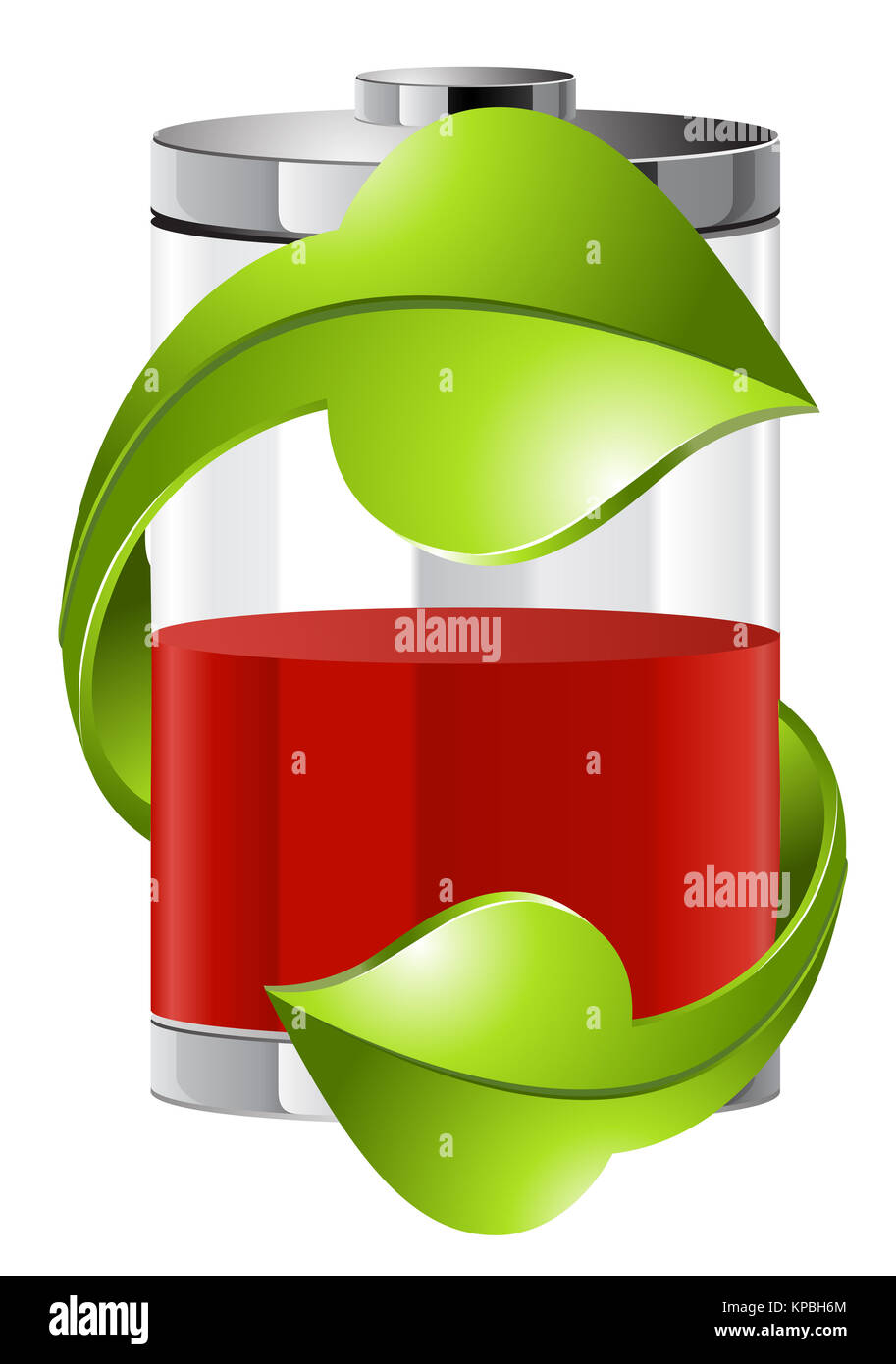 batteries with green recycling symbol Stock Photo - Alamy