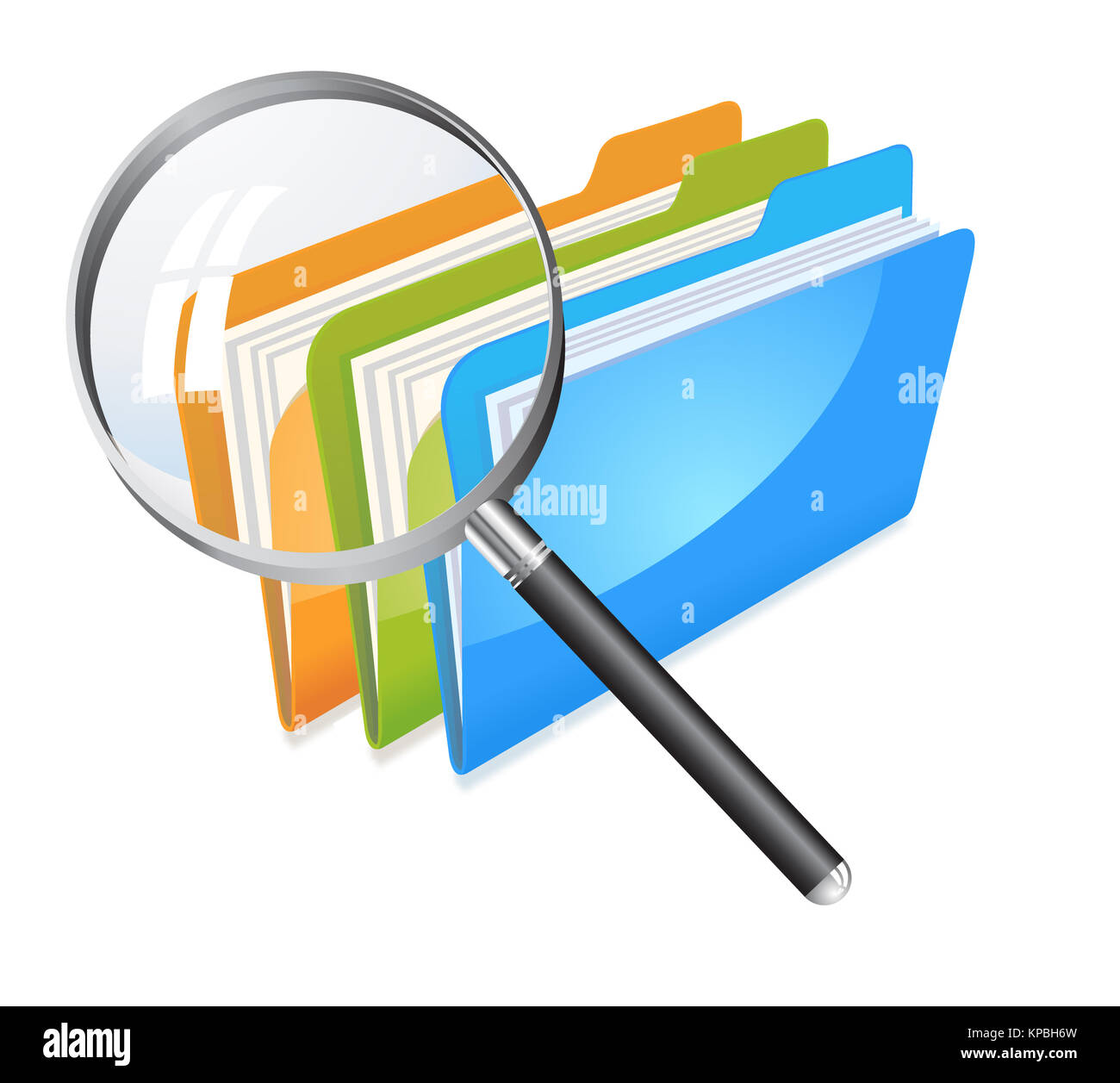 vector of search in folder icon Stock Photo - Alamy
