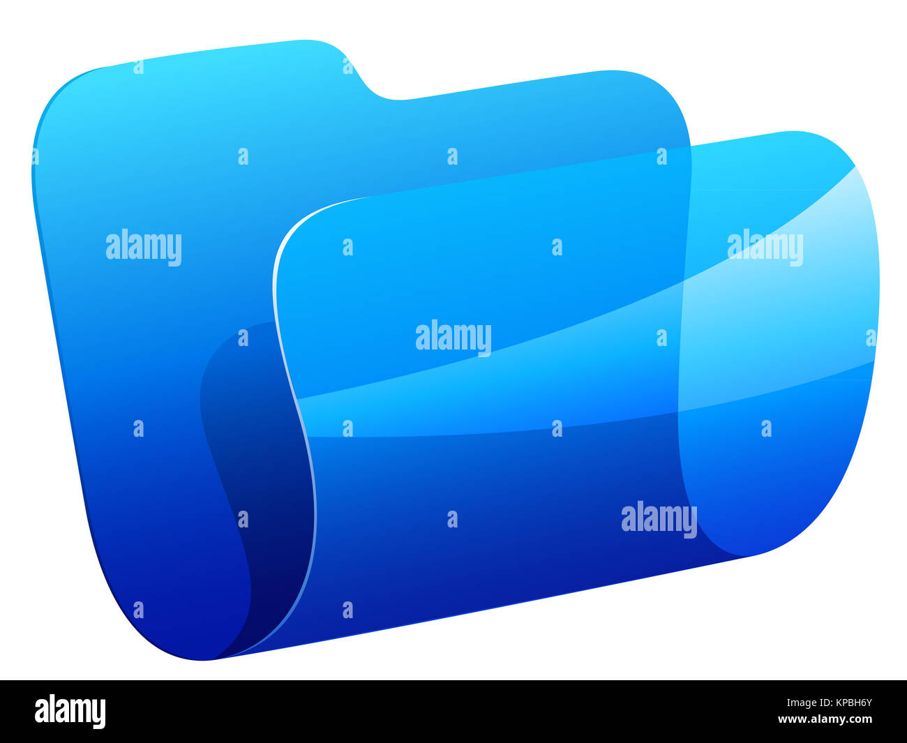 Blue folder icon Stock Photo - Alamy
