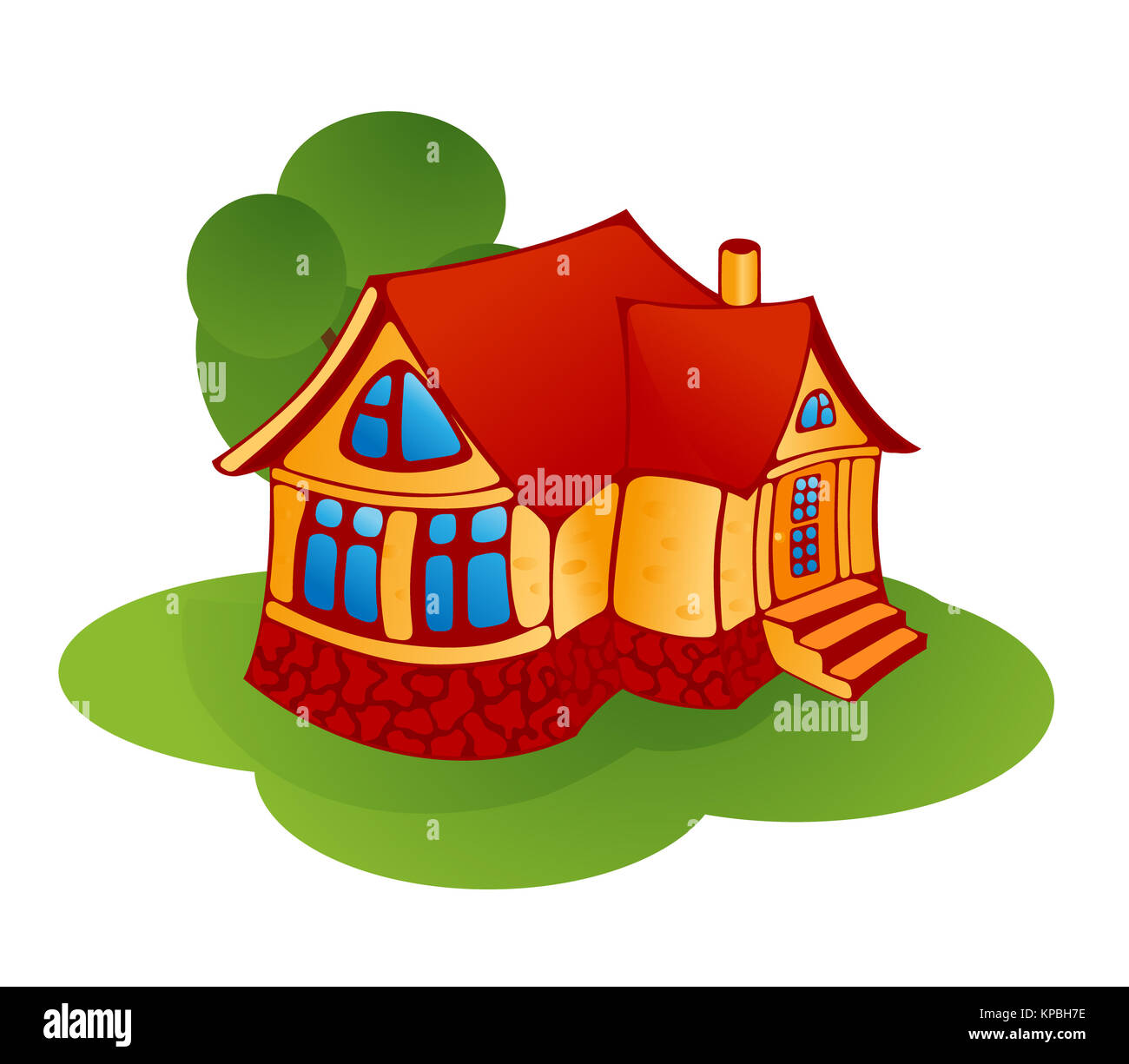 illustration of isolated cartoon house Stock Photo - Alamy