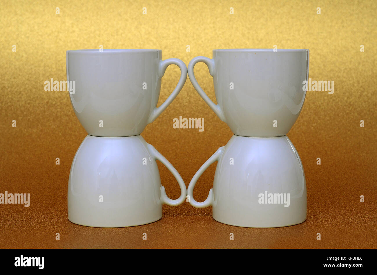 four coffee cups Stock Photo - Alamy