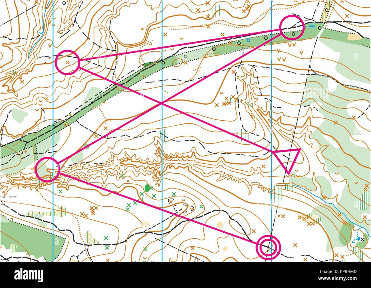 Topographic vector map Stock Photo - Alamy