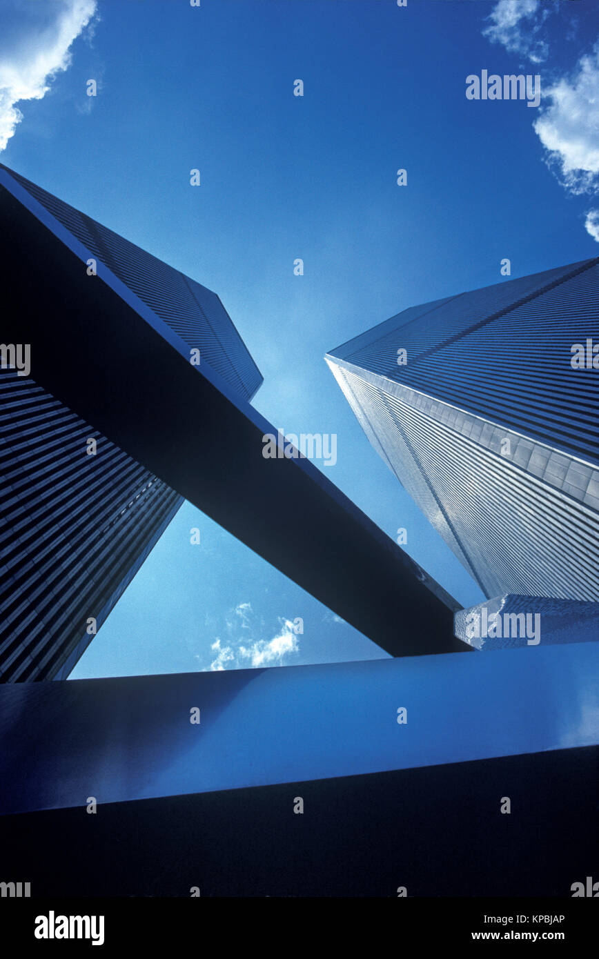 1987 HISTORICAL IDEOGRAM SCULPTURE (©JAMES ROSATI 1972) TWIN TOWERS ...