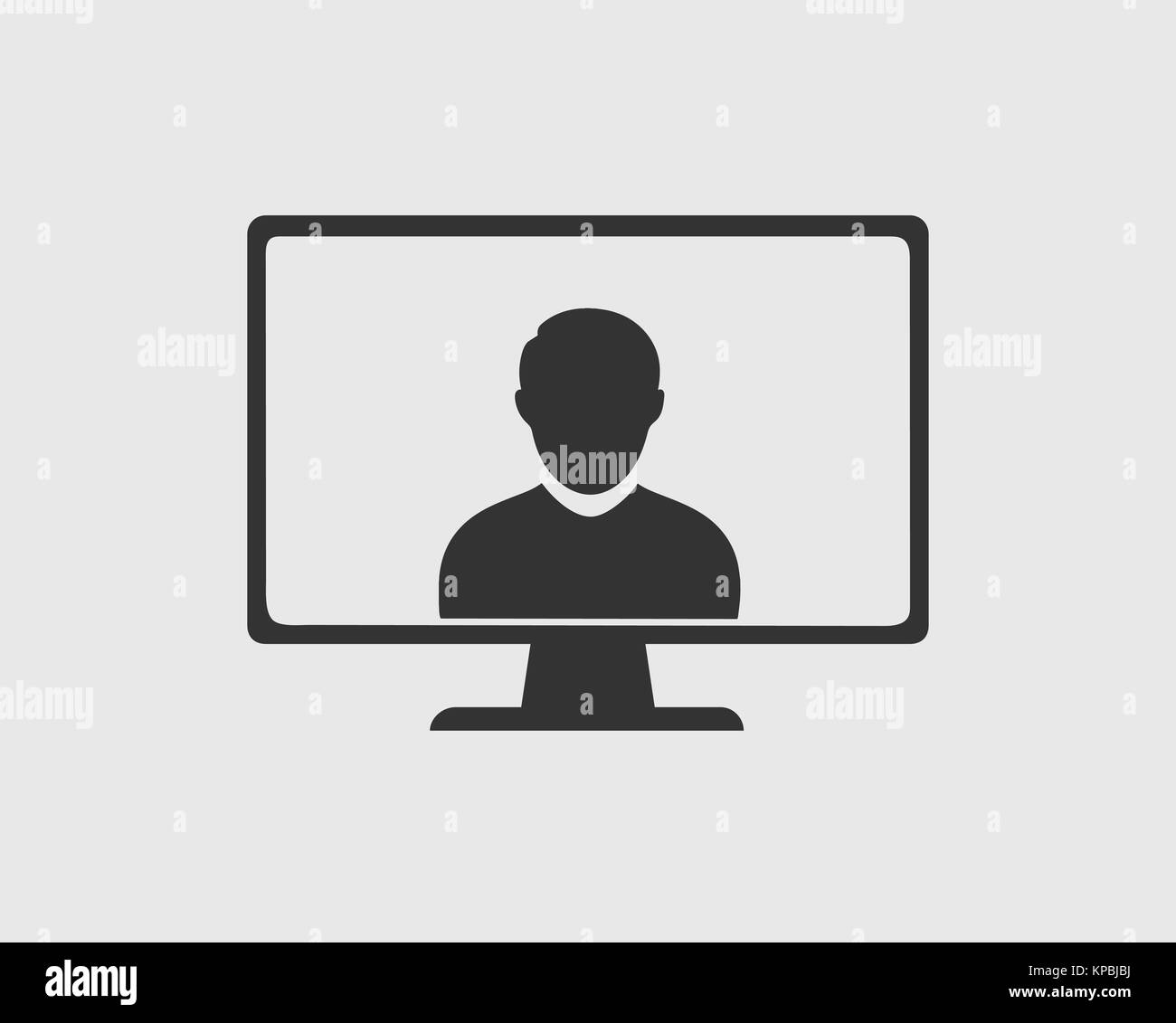 Business men screen computer Black and White Stock Photos & Images - Alamy