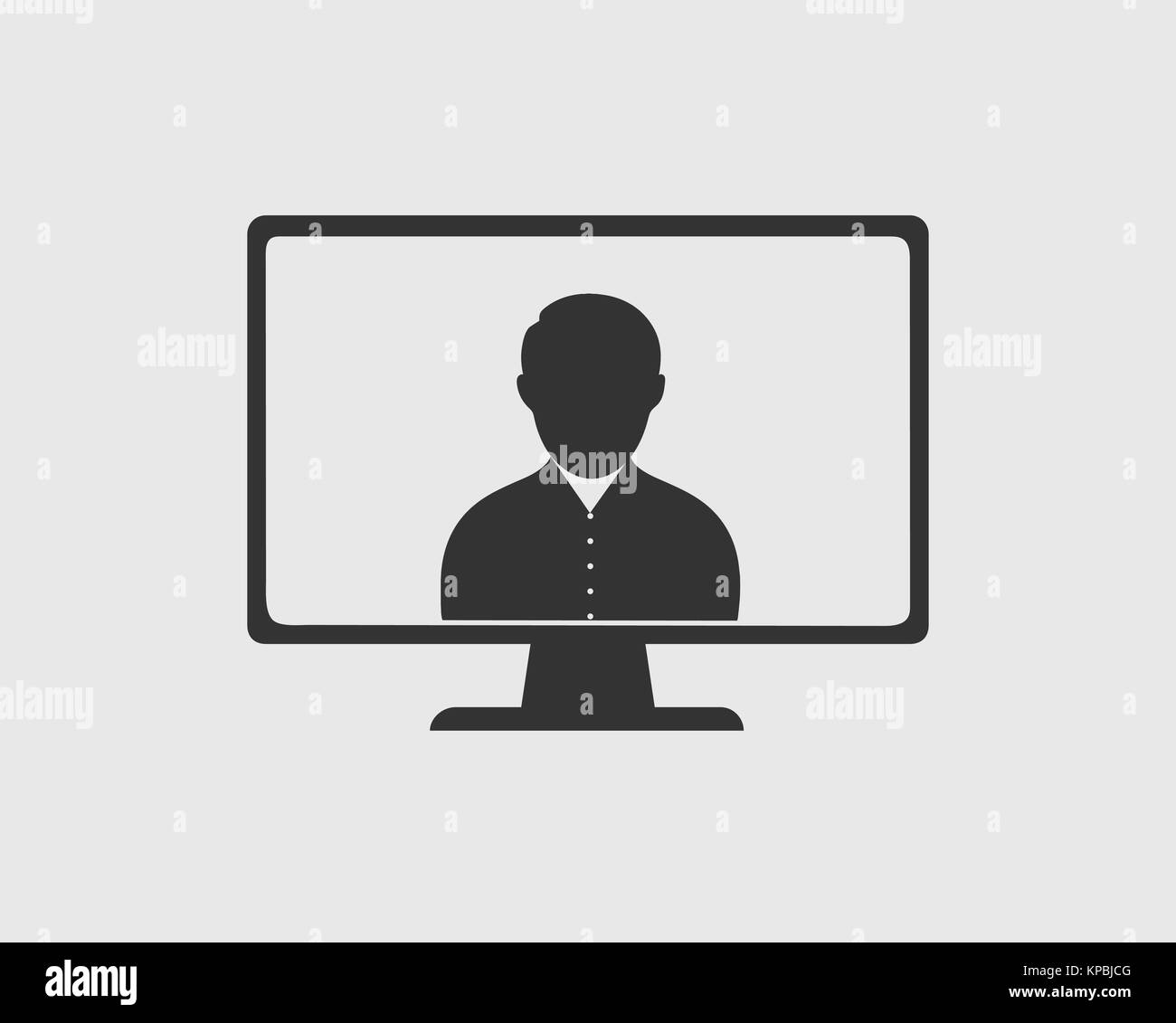 Business men screen computer Black and White Stock Photos & Images - Alamy