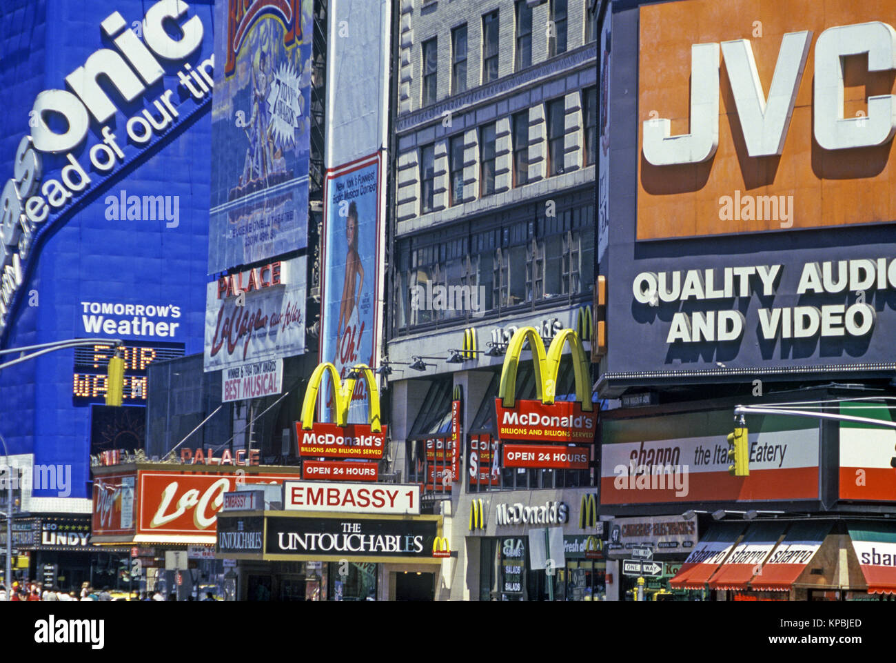 1987 Historical Street Scene Times Square Midtown Manhattan New York