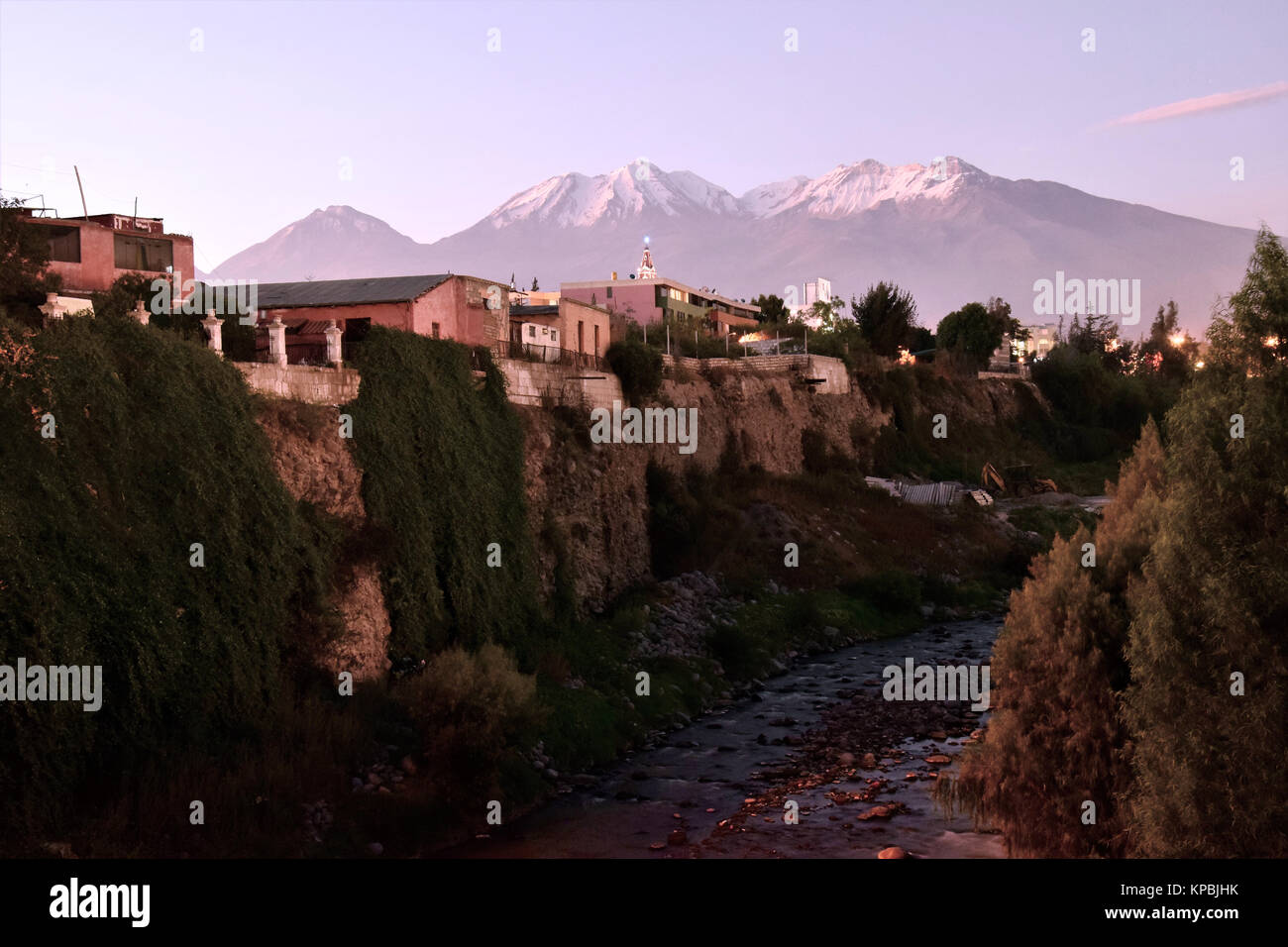 View of Chachani Mountain in Arequipa, Peru Stock Photo - Alamy