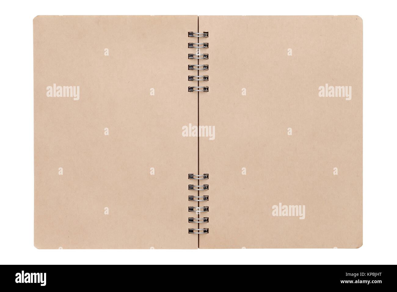 blank spiral brown notebook isolated on white background Stock Photo ...