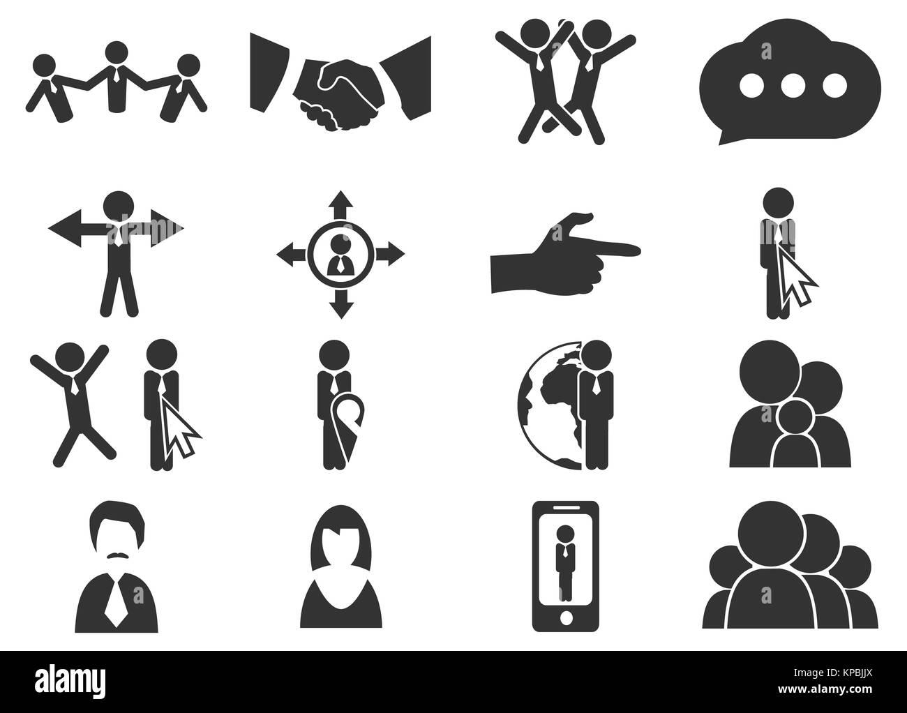 Community icons set Stock Photo - Alamy