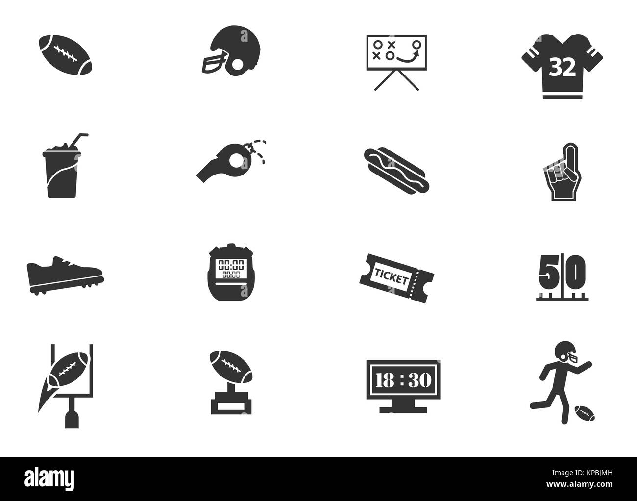 American Football Icons Stock Photo - Alamy