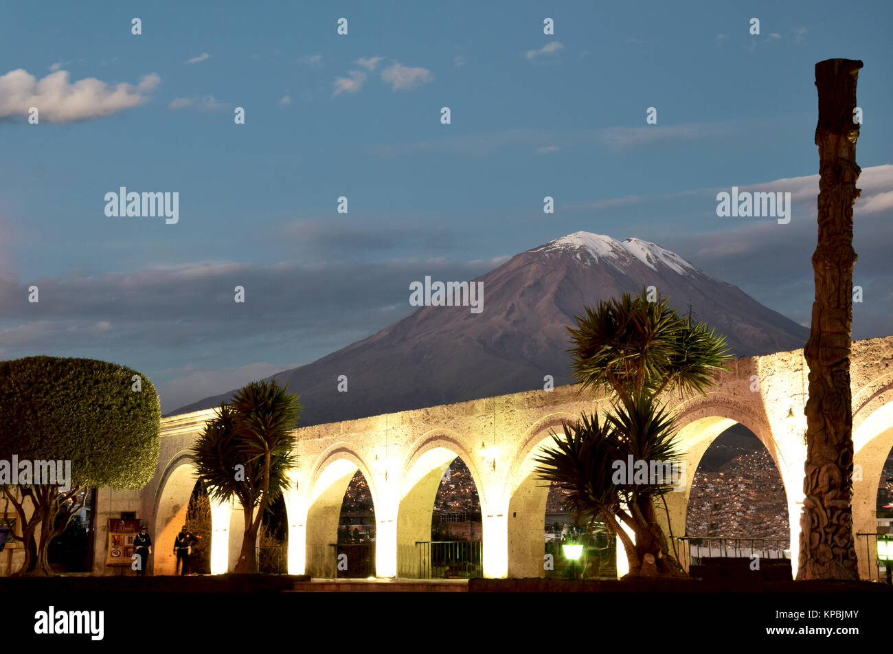 View of volcano Misti in Arequipa, Peru Stock Photo - Alamy